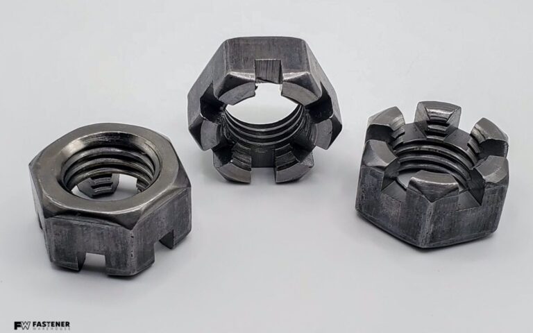 Slotted Hex Nut Plain - Fastener Warehouse