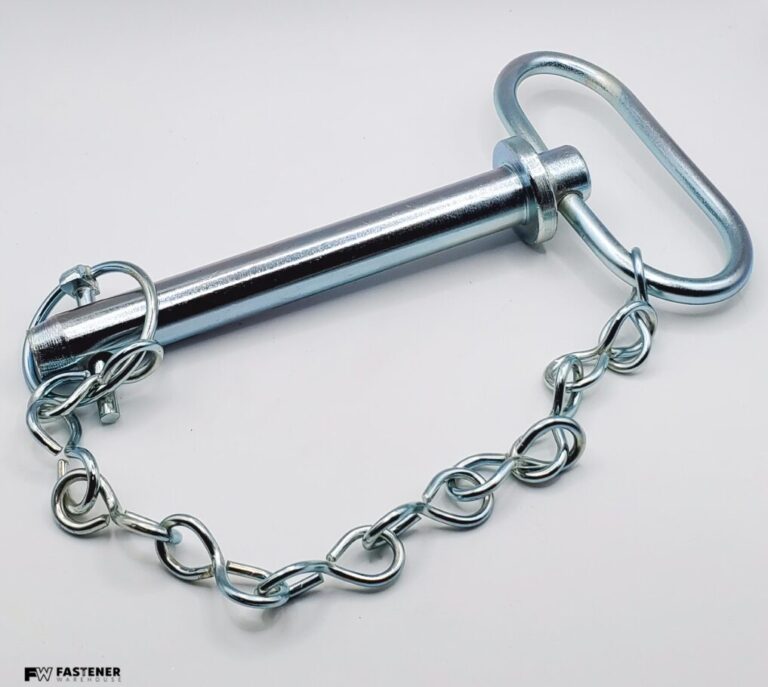 Hitch Pin with Linch pin Chain Zinc - Fastener Warehouse